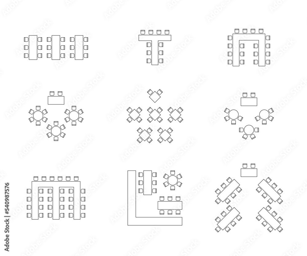 Plan for arranging seats and tables in interior on event banquet ... Plan for arranging seats and tables in interior on event banquet ...
