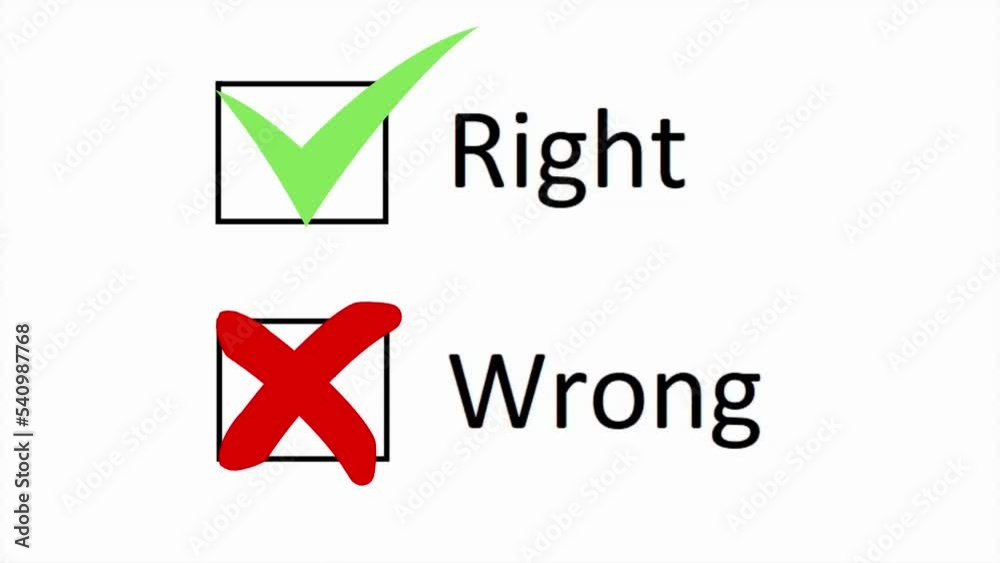 Animation In Motion Graphics Of A Check Mark Symbol And A Symbol In X animation-in-motion-graphics-of-a-check-mark-symbol-and-a-symbol-in-x