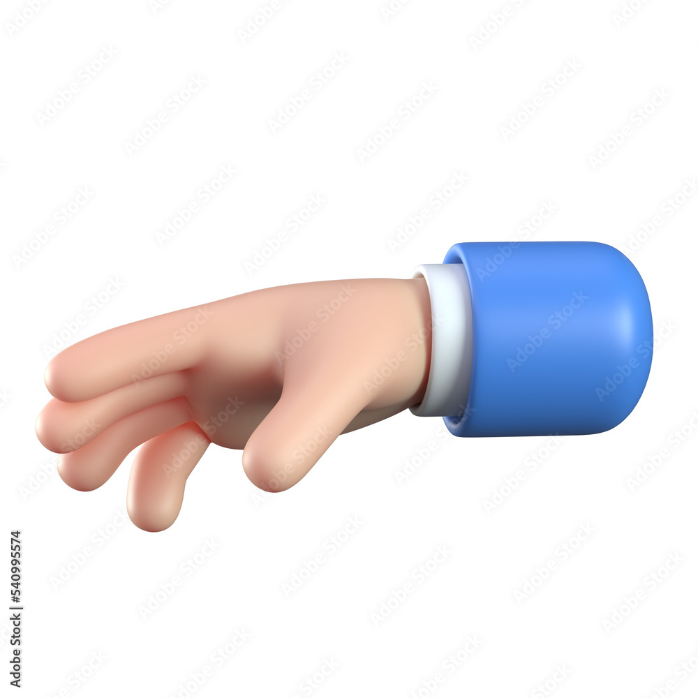 Cartoon 3d hand taking or giving gesture, business hand reaching for ...
