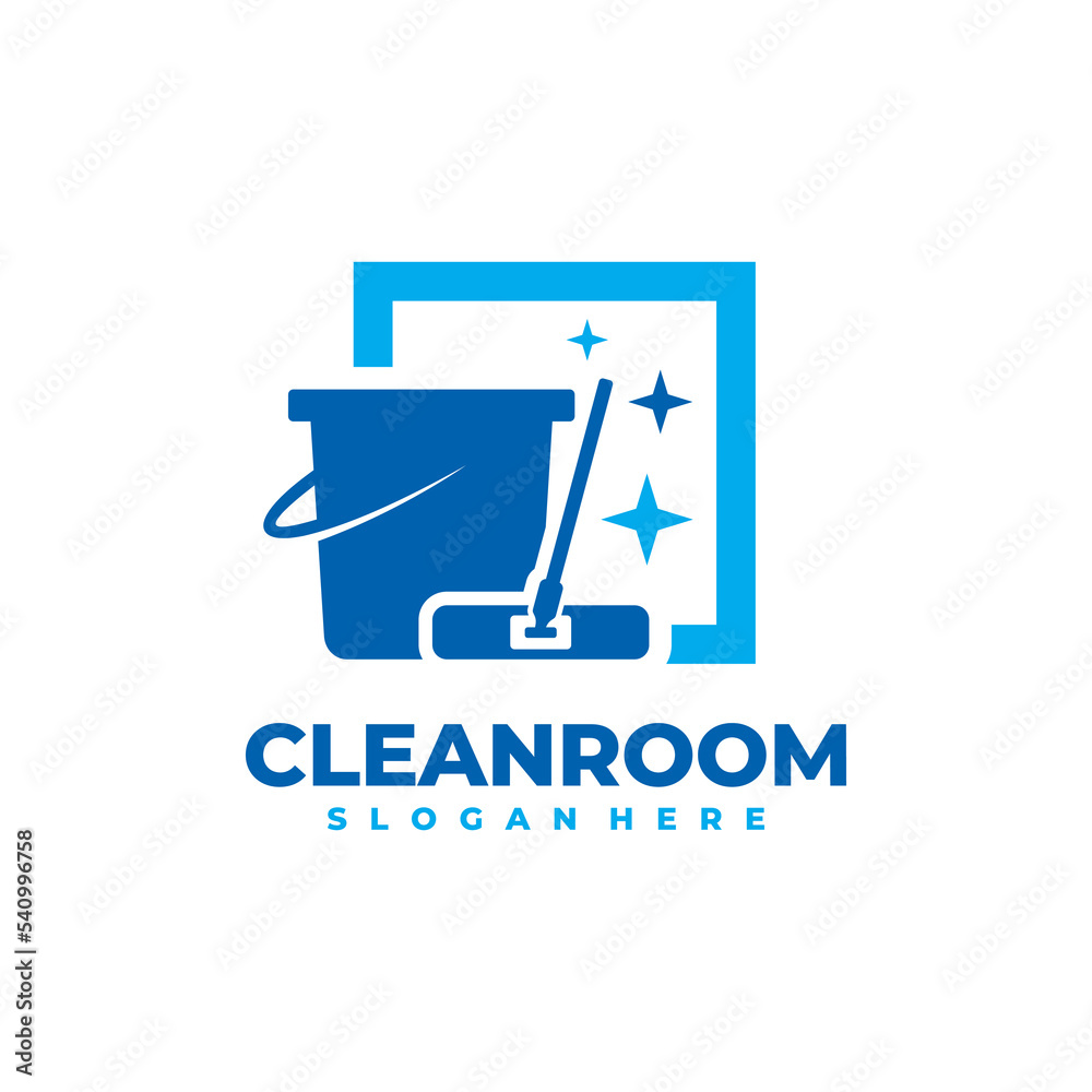 Clean room logo vector. Cleaning service business logo template design ...