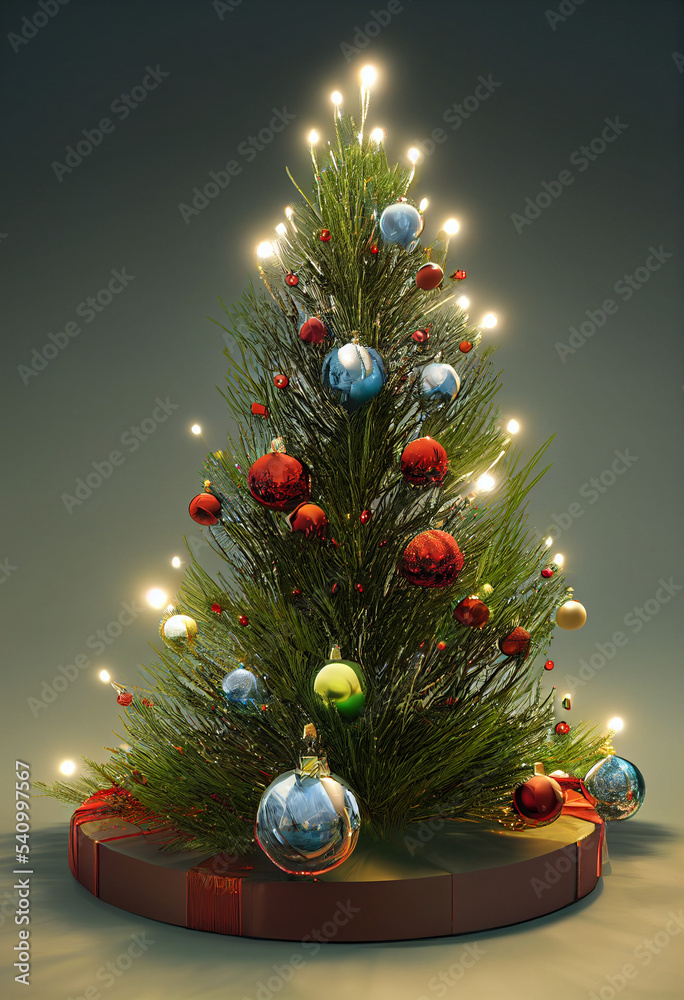 christmas tree Stock Illustration | Adobe Stock