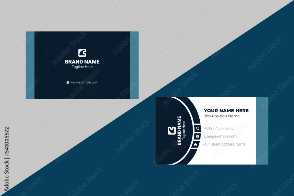 Business Card Template Layout Design Stock Vector | Adobe Stock