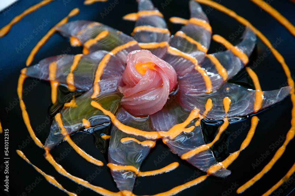 Raw fish at Playa De Los Artistas restaurant, Montezuma, Nicoya ...