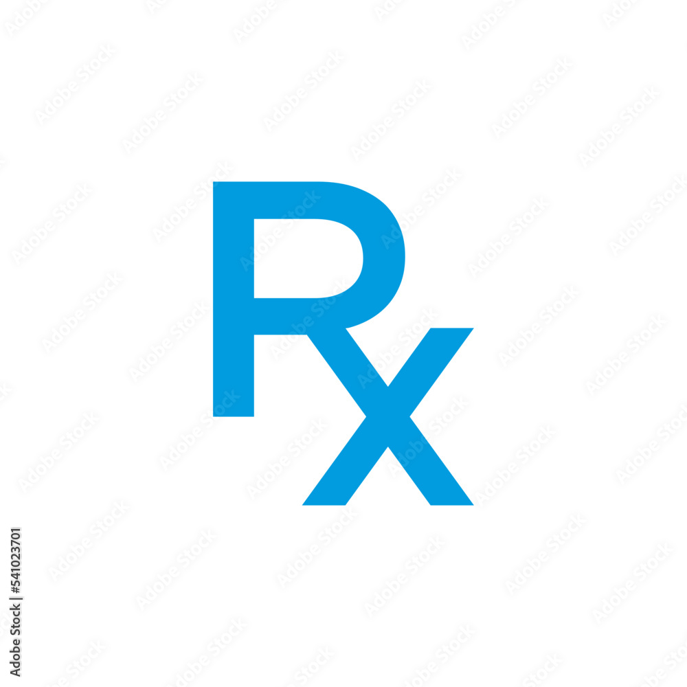 RX symbol, medical health logo company design illustration. Stock ...