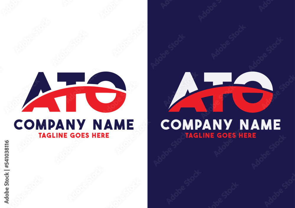 Letter ATO logo design vector template, ATO logo Stock Vector | Adobe Stock