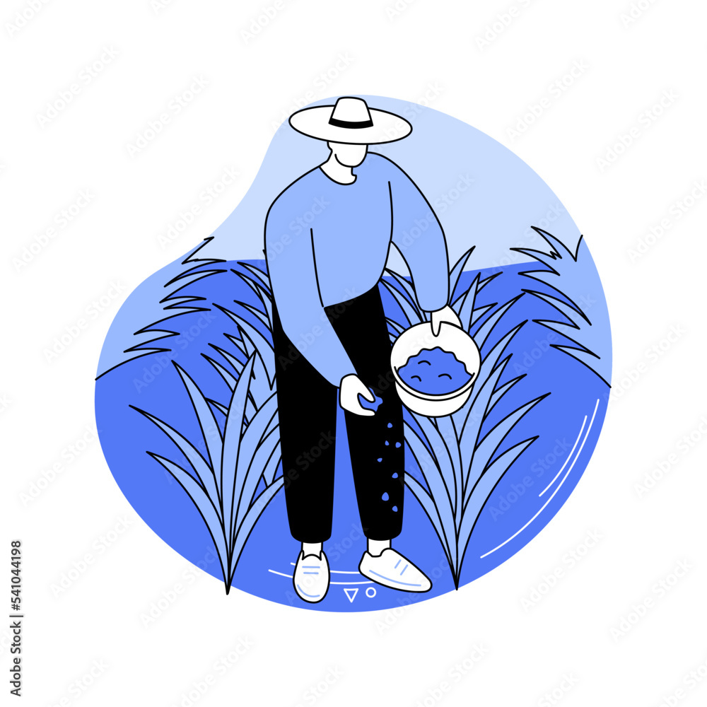 Fertilizer use isolated cartoon vector illustrations. Stock Vector ...
