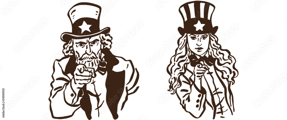 Vecteur Stock Vintage, I want you, poster, retro style, us army poster ...