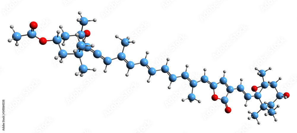 3D image of Peridinin skeletal formula - molecular chemical structure ...