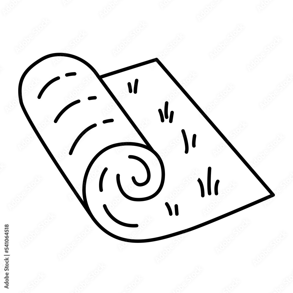 Turf roll icon. Artificial grass roll icon. Lawn roll representation ...