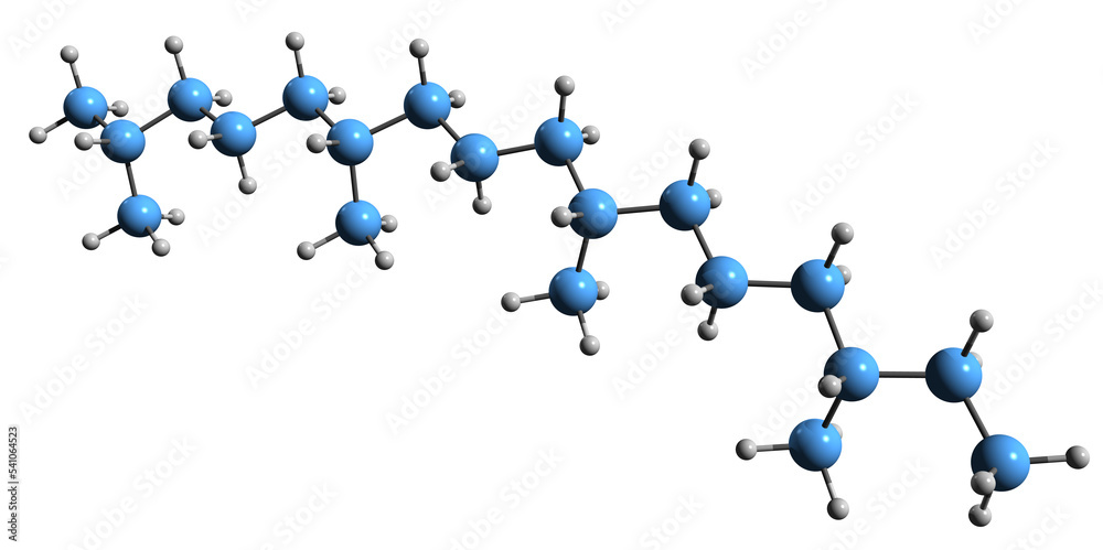 3D image of Phytane skeletal formula - molecular chemical structure of ...