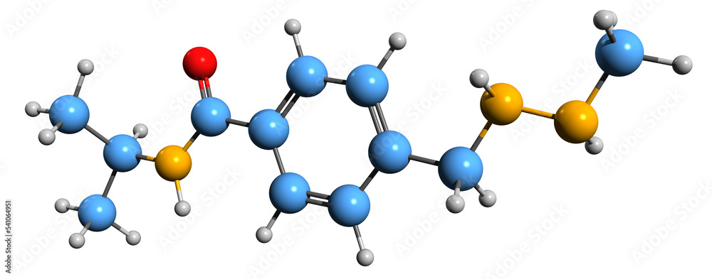 3D image of Procarbazine skeletal formula - molecular chemical ...