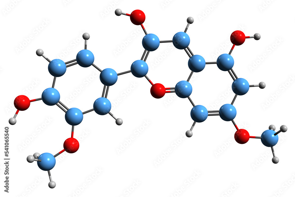 3D image of Rosinidin skeletal formula - molecular chemical structure ...