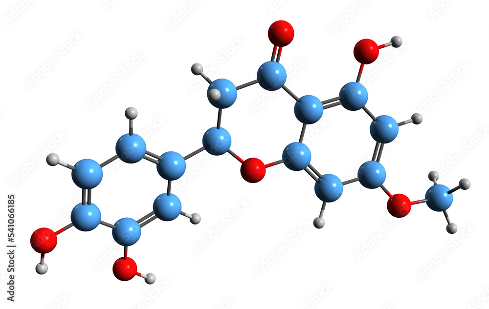 3D image of Sterubin skeletal formula - molecular chemical structure of ...