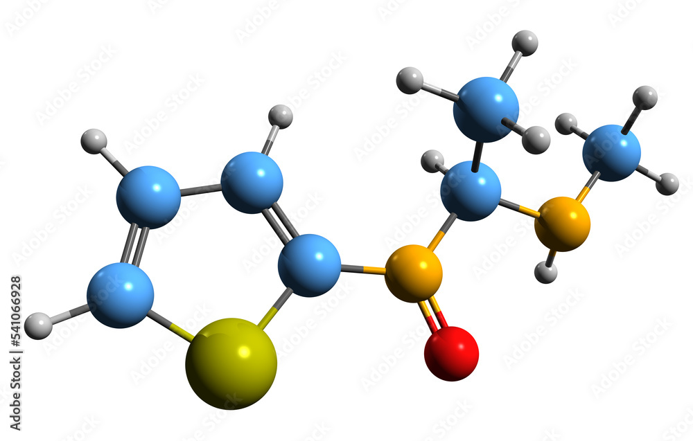 3D image of Thiothinone skeletal formula - molecular chemical structure ...