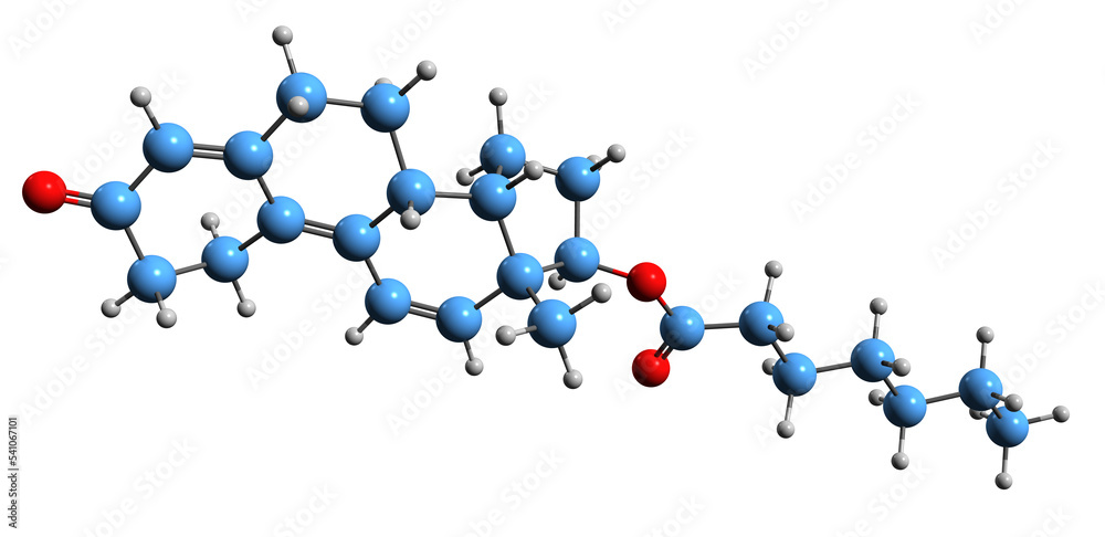 3D image of Trenbolone enanthate skeletal formula - molecular chemical ...