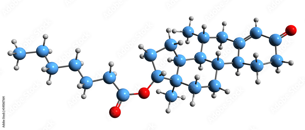 3D image of Trestolone enanthate skeletal formula - molecular chemical ...