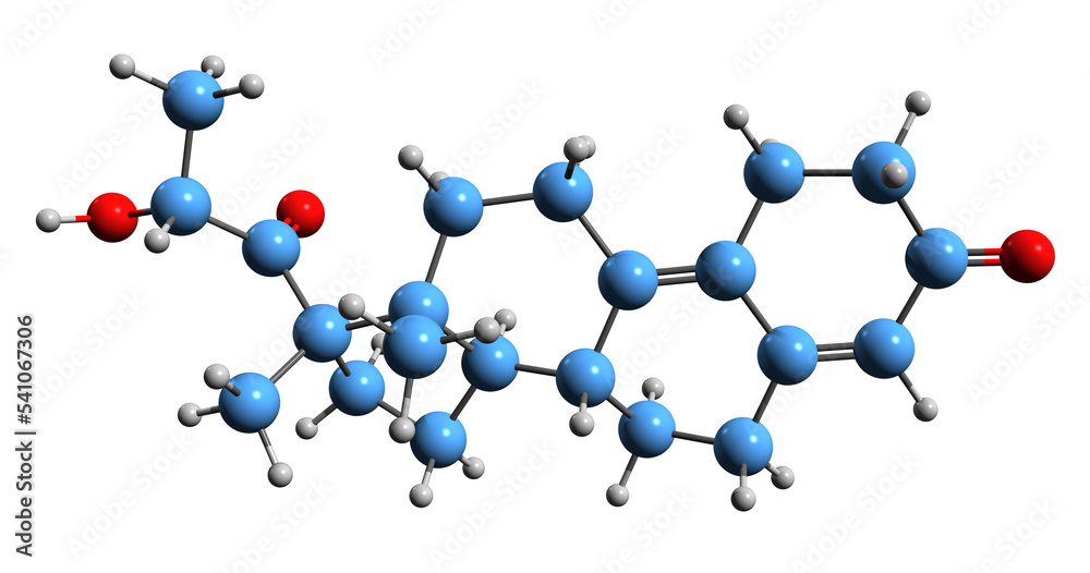 3D image of Trimegestone skeletal formula - molecular chemical ...