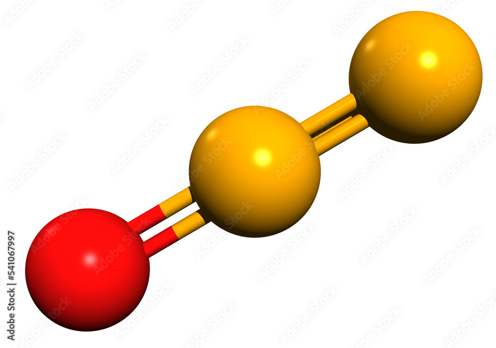3D image of Nitrous oxide skeletal formula - molecular chemical ...