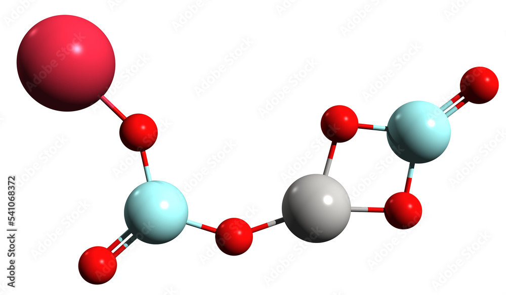 3D image of Sodium aluminosilicate skeletal formula - molecular ...