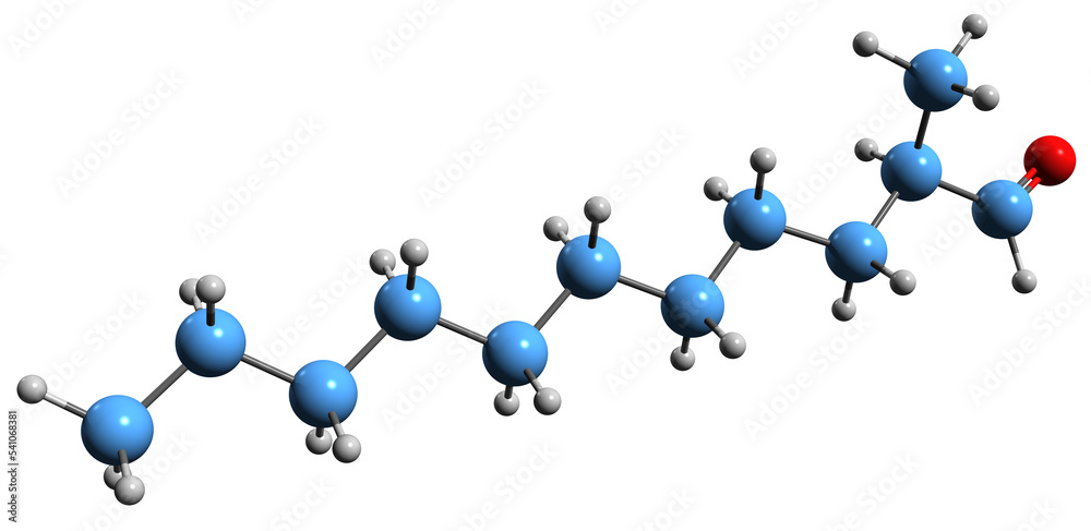 3D image of Aldehyde C-12 MNA skeletal formula - molecular chemical ...
