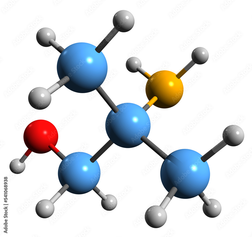 3D image of AMP buffer skeletal formula - molecular chemical structure ...
