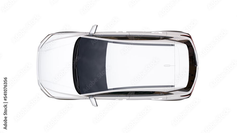 white Hyundai Kona top view, 3d rendering of PNG transparent car Stock ...