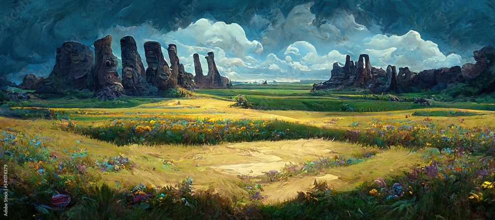 Awe inspiring sandstone butte pillar rock formations, ancient inscribed ...