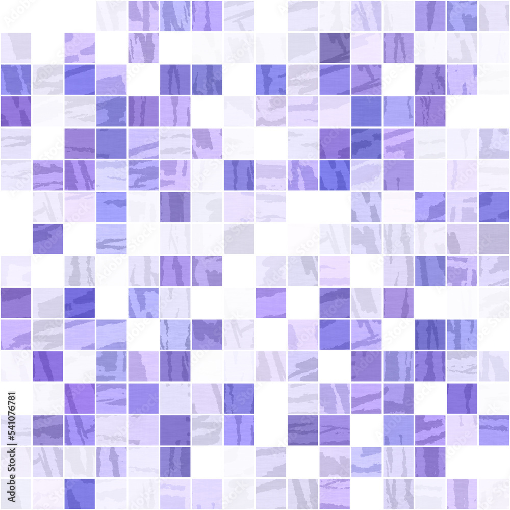 Tiny purple geometric mosaic pixel grid seamless pattern. Modern square ...