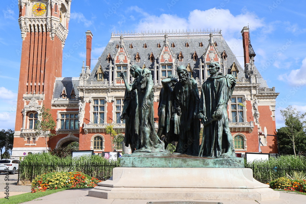 Les bourgeois de Calais, statue du sculpteur Auguste Rodin réalisée au ...