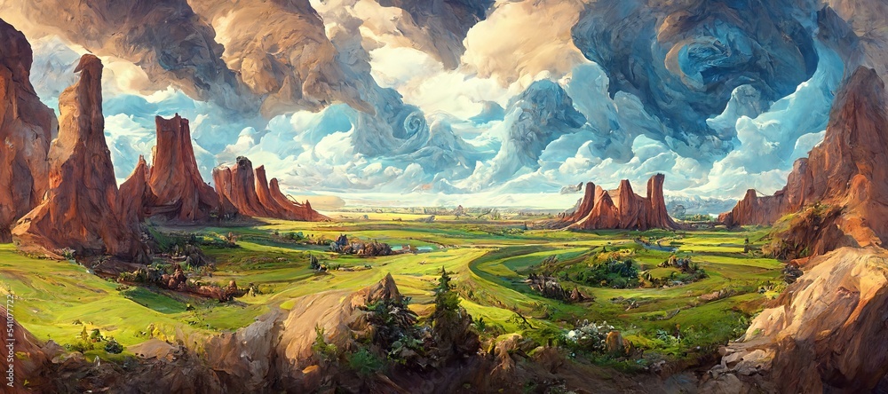 Awe inspiring sandstone butte pillar rock formations, ancient inscribed ...