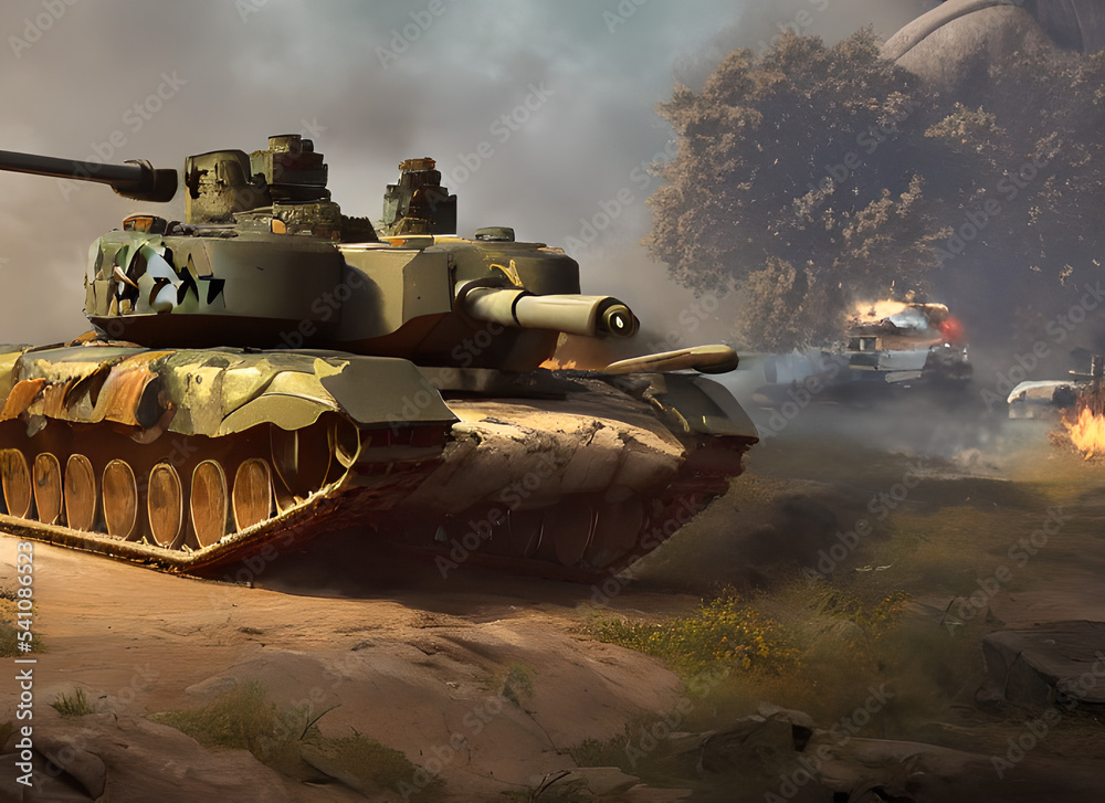 Caterpillar War Turret Green Armor History Camouflage Isolated Vehicle ...