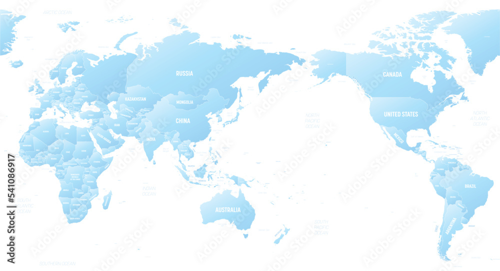 World detailed political map with lables Stock Vector | Adobe Stock