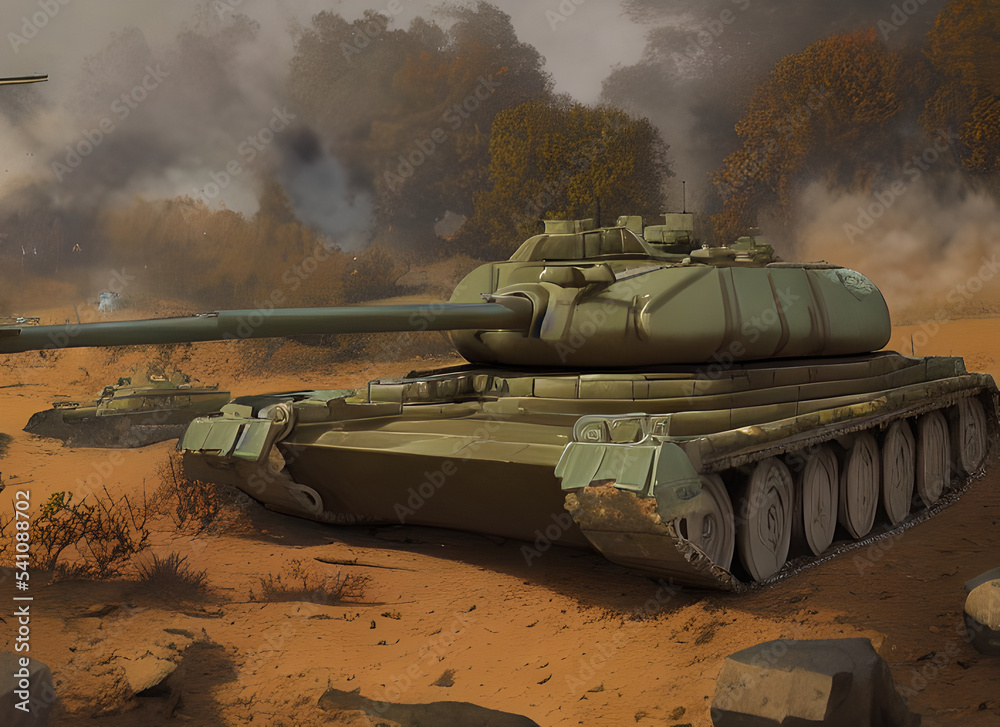 Green Machine Gun Isolated Camouflage Armored Caterpillar Forces ...