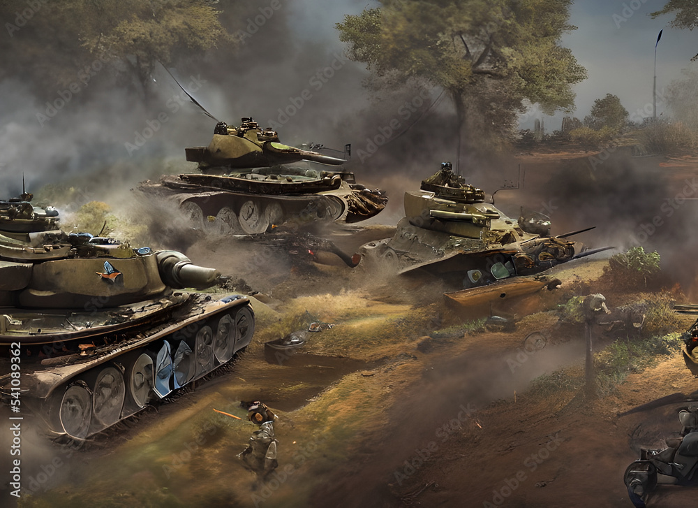 Camouflage Tank Military Power Turret Armored Battle Vehicle Weapon ...