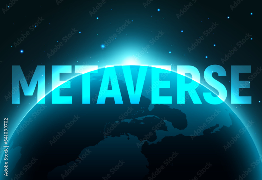 Metaverse background game 3d abstract cyber technology logo. Futuristic ...