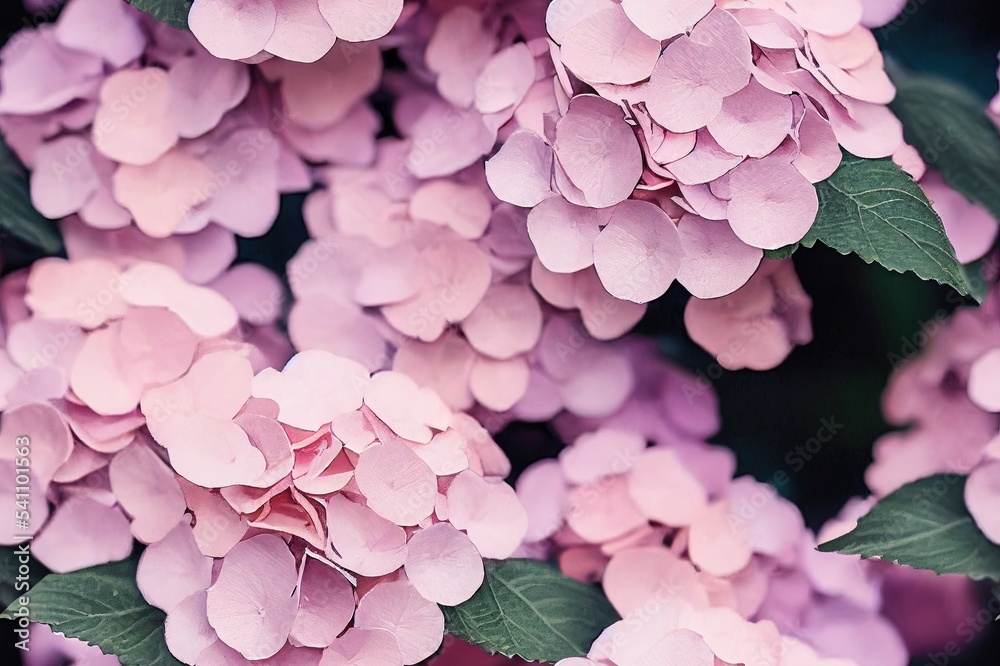 Watercolor hydrangea flowers. Seamless pattern, floral background ...