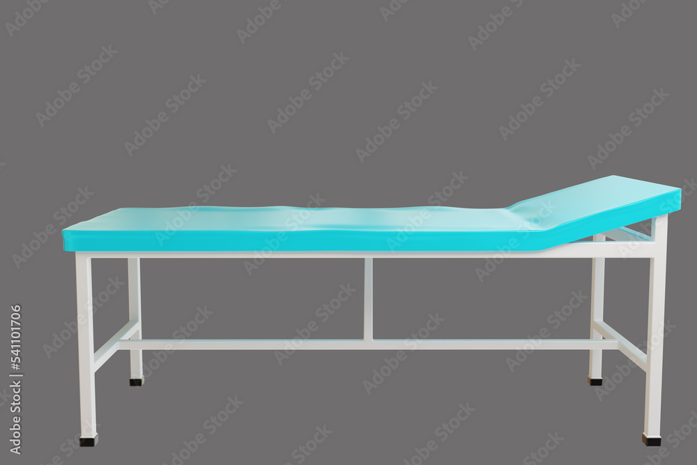 Hospital couch. Patient couch isolated on white kidney equipment for ...