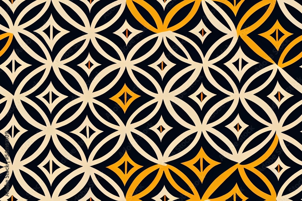 Decorative geometric repeating pattern inspired by Al Qatt Al Asiri ...