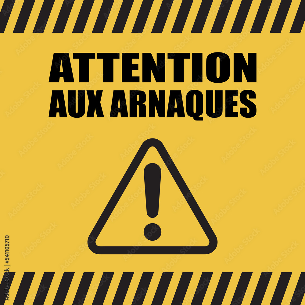 Poster Logo attention aux arnaques. – Wall Art | UkPosters