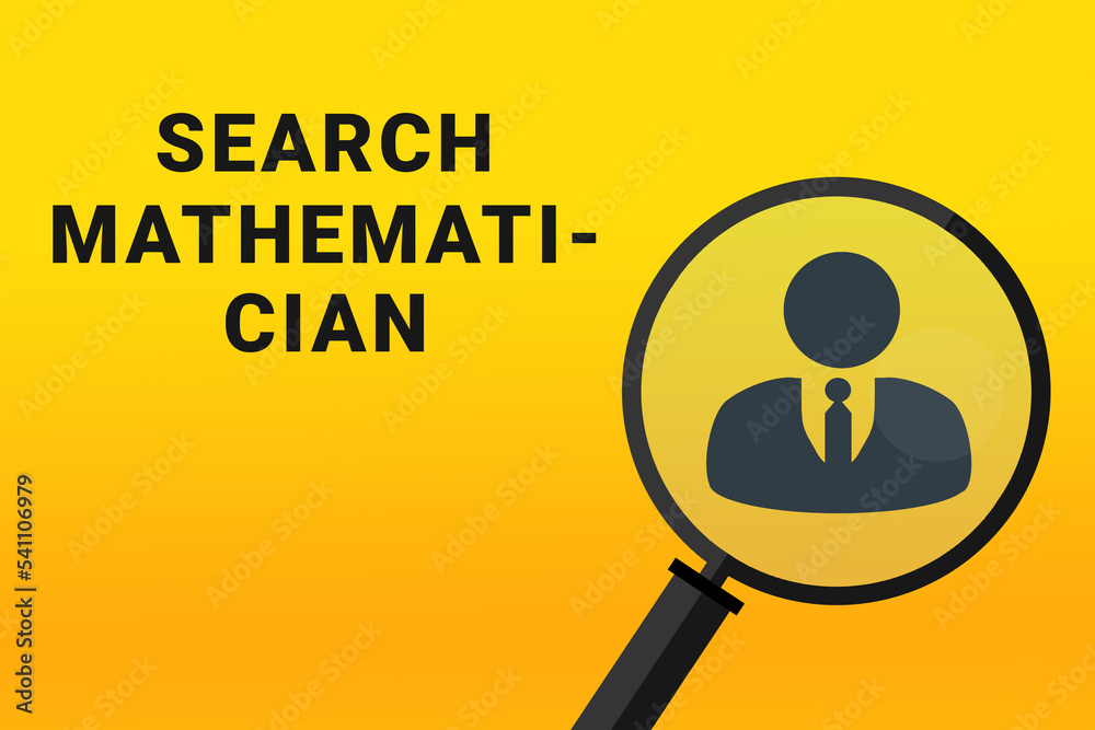 Mathematician career. Build a career concept. Mathematician working ...