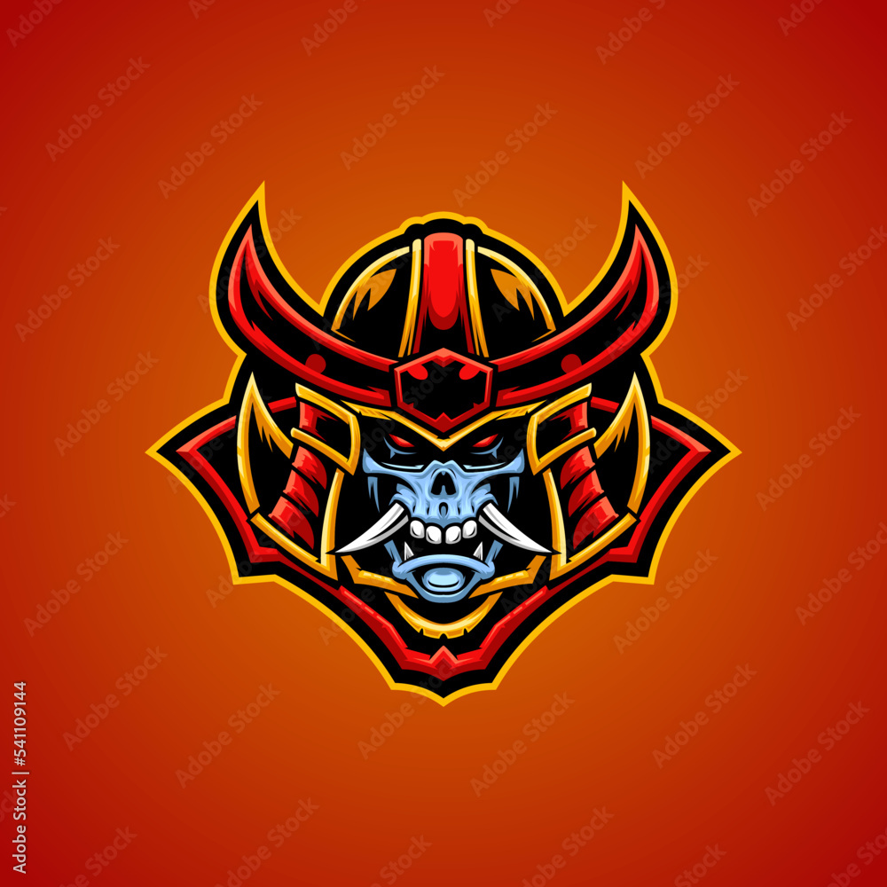 Japanese ancient samurai gaming esport mascot emblem logo. Samurai ...