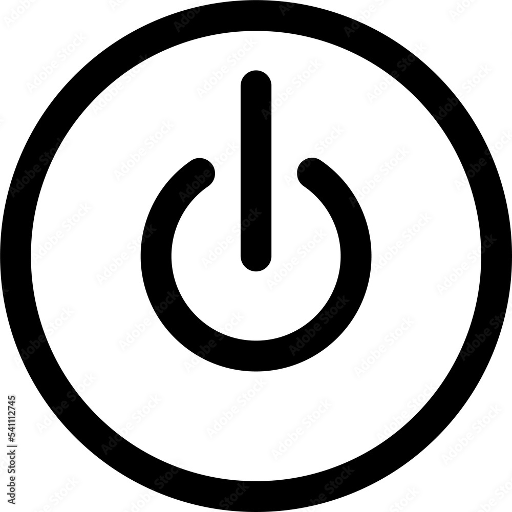 Power button. Switch off and on button. Power button in png. Isolated ...