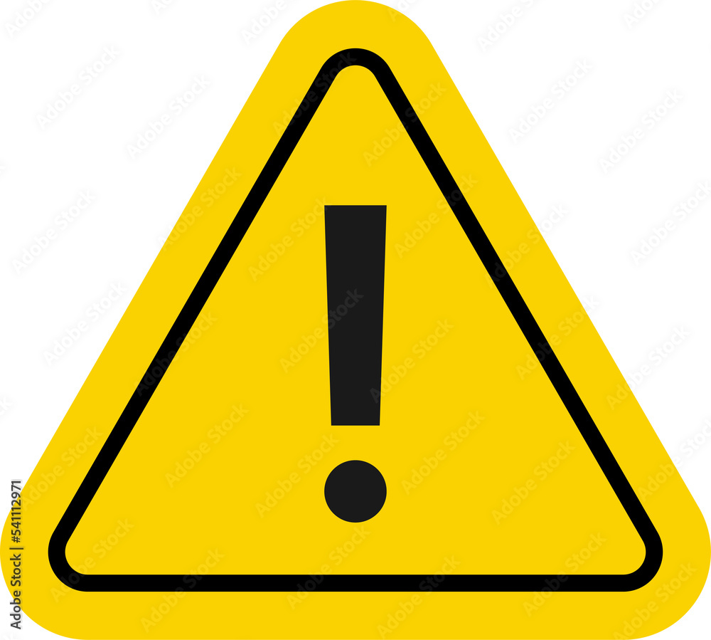 Warning triangle. Alert symbol. Exclamation mark in triangle. Danger ...