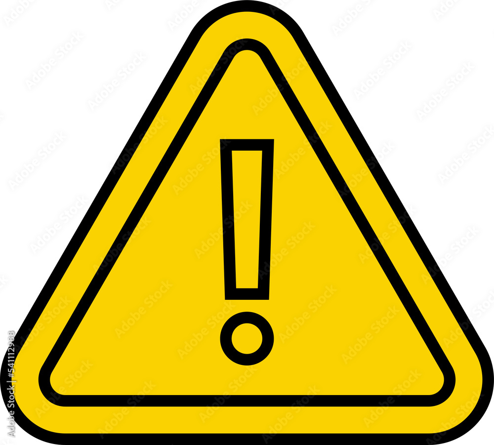 Warning triangle. Alert symbol. Exclamation mark in triangle. Danger ...