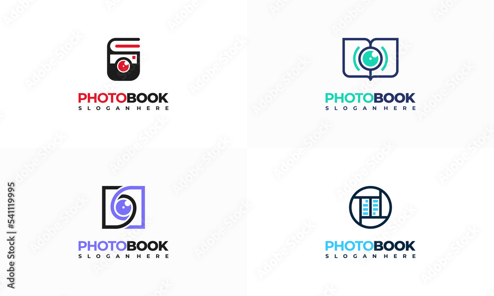Set of Photo Album Logo Template Design Vector, Photography Book logo ...