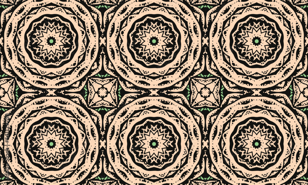 Repeated pattern design, abstract pattern, tribal batik, textile design ...