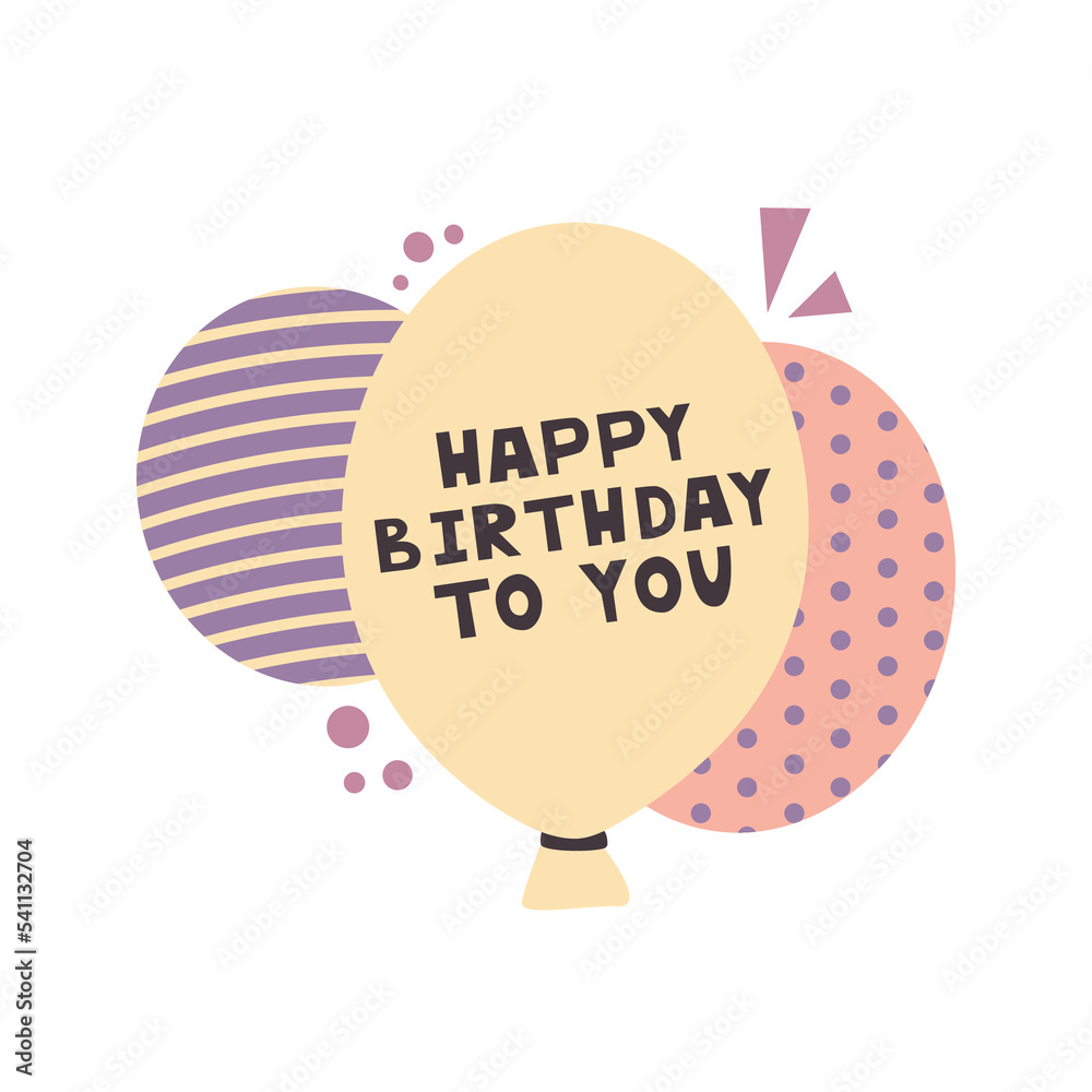 Happy birthday design for greeting cards, birthday cards, invitation ...