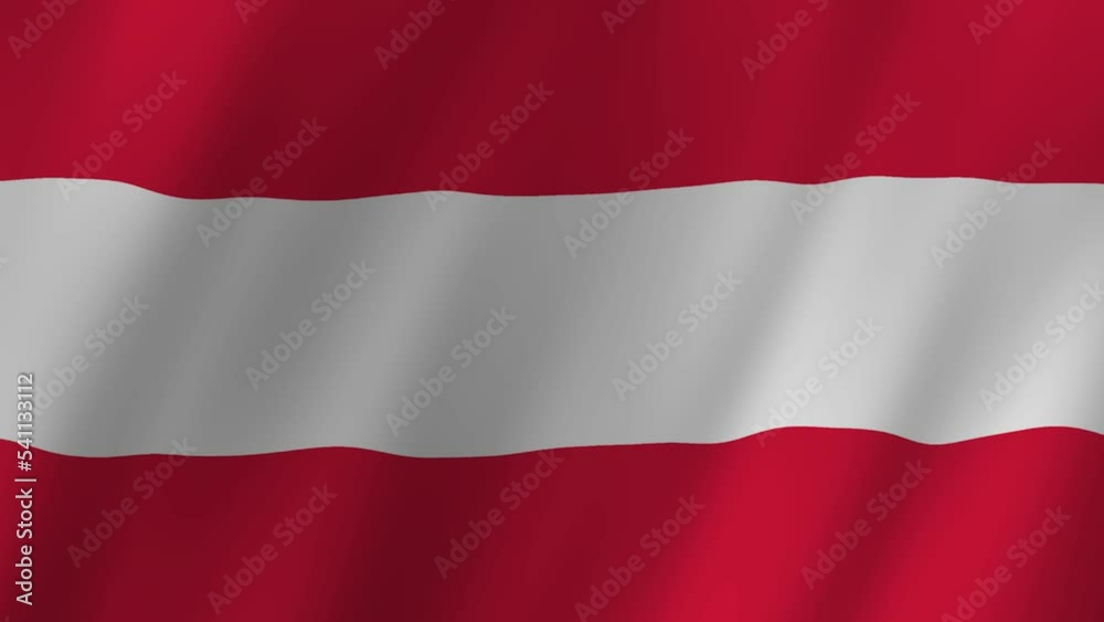 Austria flag waving animation. seamless loop animation flag video ...