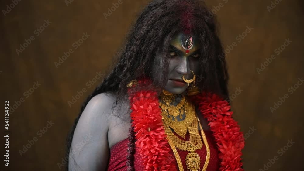 Transgender wearing costume of angry Indian Goddess Maa Kali and ...