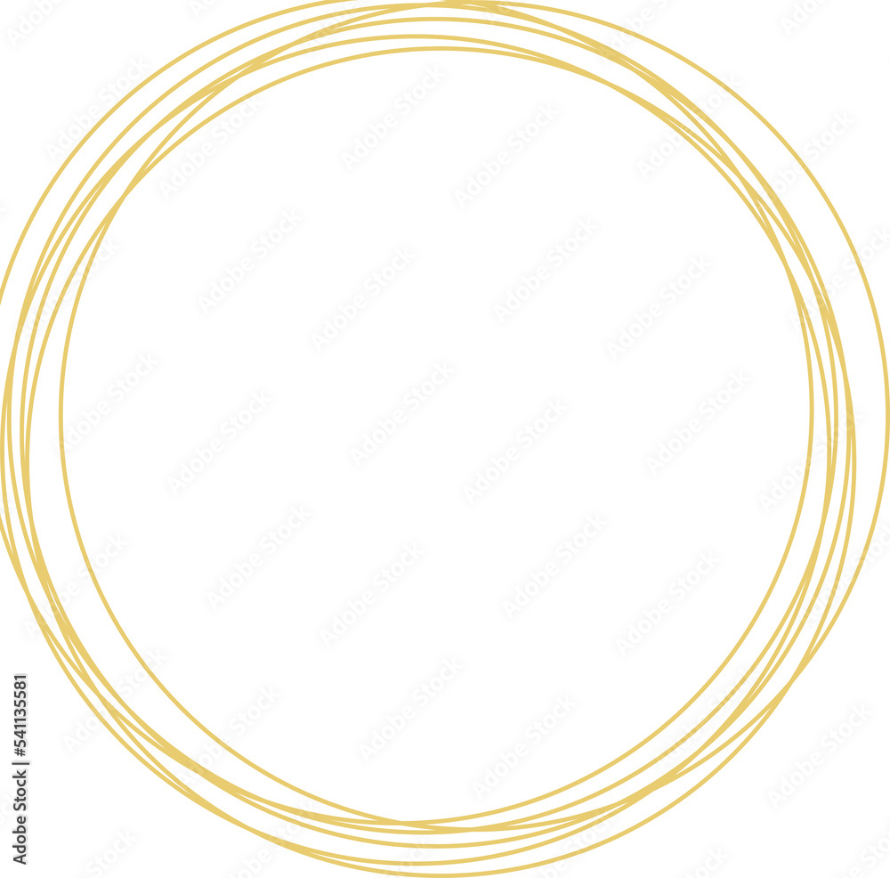 Gold scribble frame border background design element Stock Illustration ...